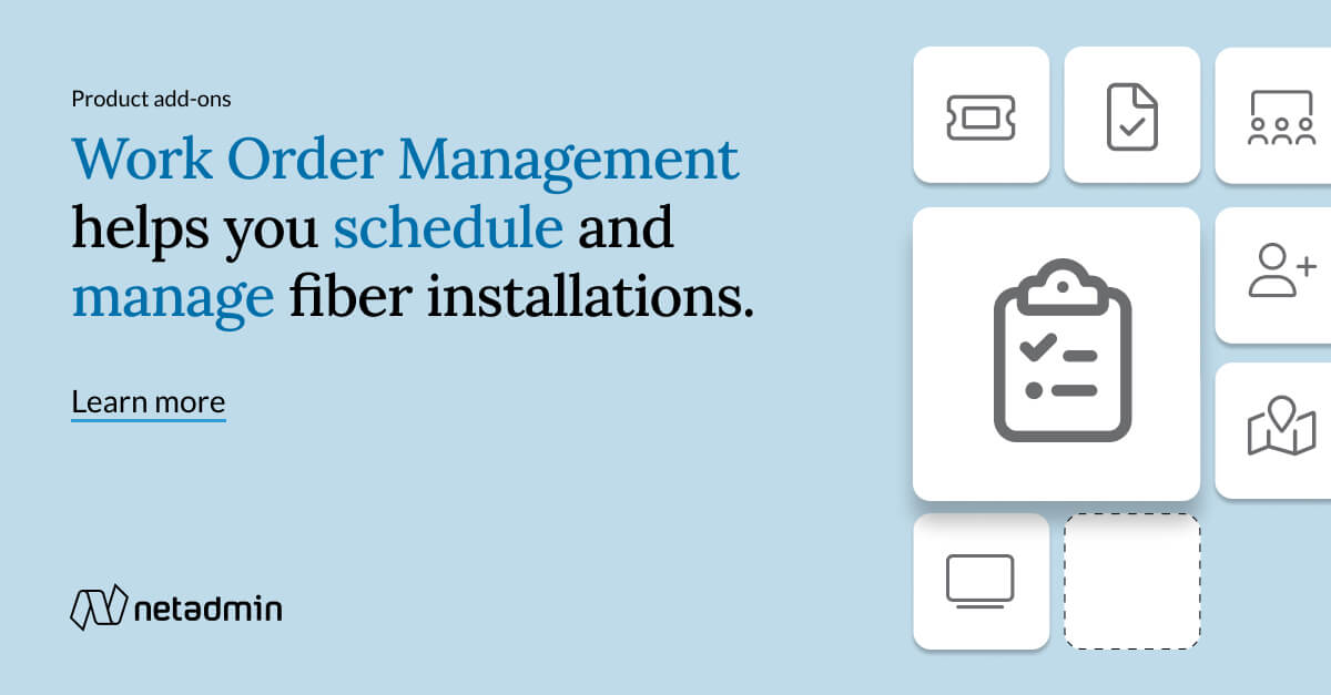 Netadmin add-ons modules - Work Order Management